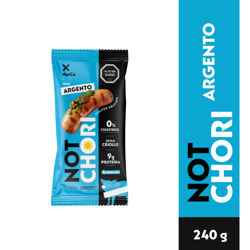 NotChori Argento 240g Chorizo Vegetal – Tienda NotCo