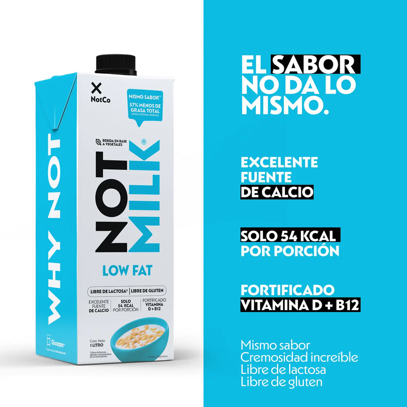 Bebida Vegetal Baja en Grasa 1 L | NotMilk Low Fat – NotCo – Tienda NotCo